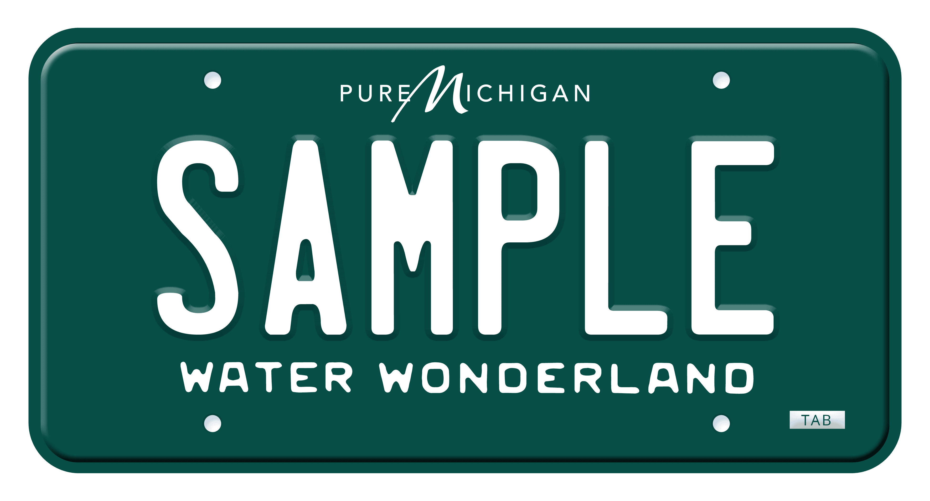 Michigan Offers Green And White Water Wonderland Plate, Enhanced ...